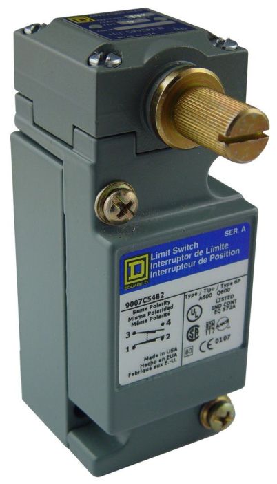 Square D by Schneider 9007C54B2 600VAC/DC 10A 1NO-1NC SPDT Rotary Lever ...