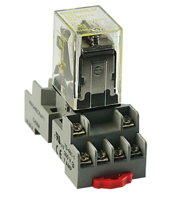 Square D by Schneider 8501NR45 300V 10A 14-Pin DIN Rail/Panel Mount ...