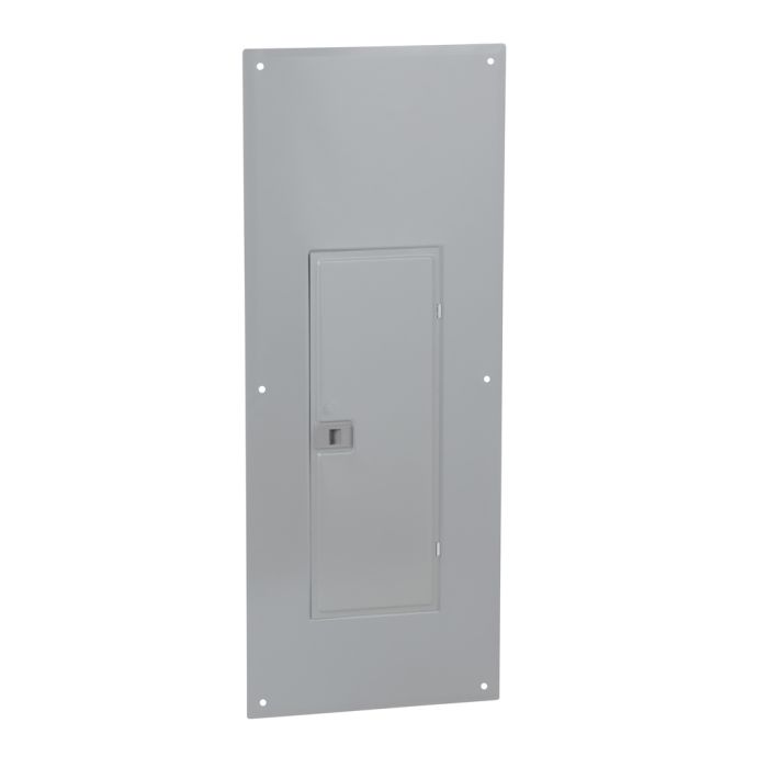 Load Center Cover, Qo, 42 Circuits, Flush, Gray