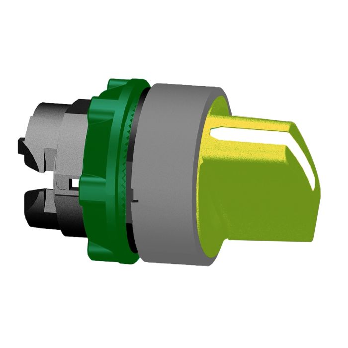Selector Switch Head, Harmony XB5, Plastic, Yellow, 22MM, 3 Positions ...