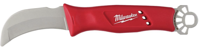 Linemans Blunt Tip Hawkbill Knife with STICKWORK 3-in-1 Ring