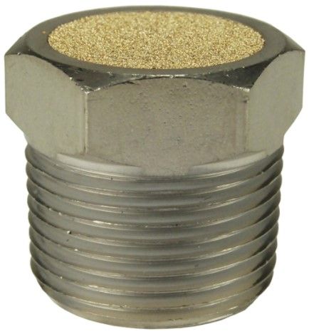 3/4 Inch Male NPT Breather Vent - Nickel Plated Steel - 40 Micron ...