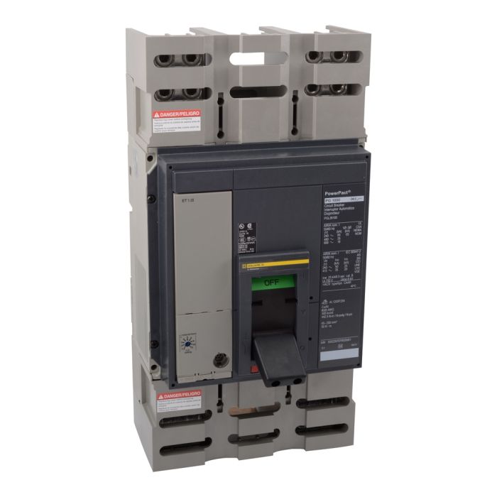 Circuit Breaker, Powerpact P, 1000a, 3 Pole, 600vac, 18ka, Lugs ...