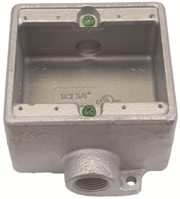 Konkore FD12KON 1/2" Fd Double Gang Single Hub Device Box Deep