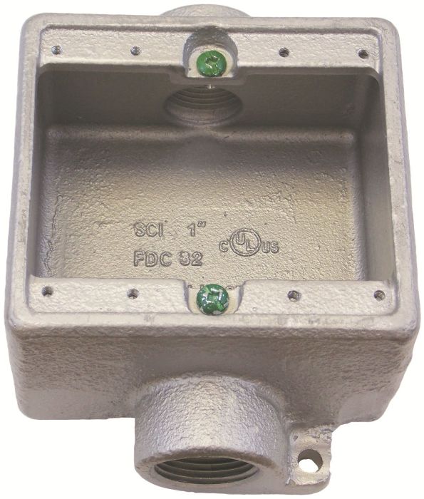 Konkore FDC22KON 3/4" Fd Double Gang Double Hub Device Box Deep