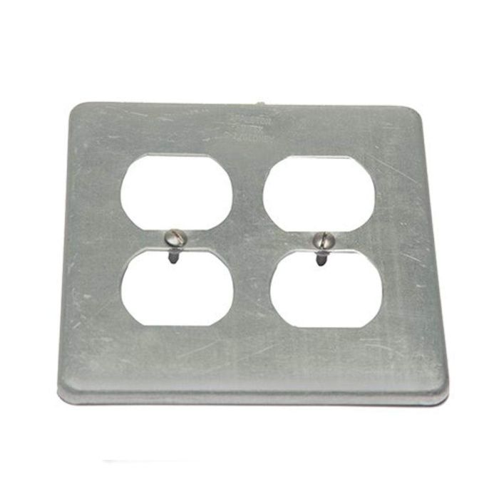 Duplex Receptacle Cover, 2-Gang, For FS Device Box, Steel
