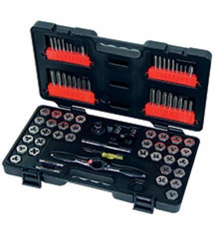 Tap and Die Drive Tool Set 75 Piece, SAE and Metric, in Case
