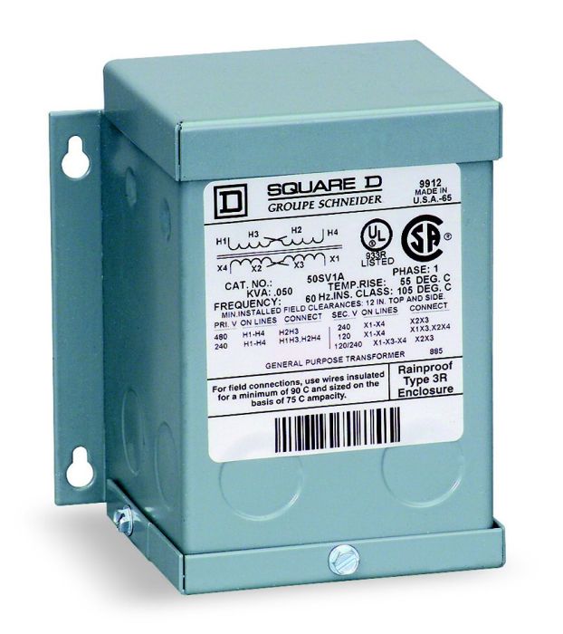 Square D by Schneider 3S1F 3KVA 240 x 480V Primary 120/240V Secondary ...
