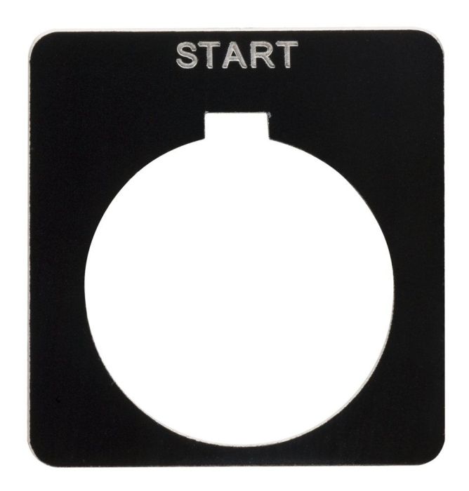 Square D by Schneider 9001KN201BP 30MM Black on White START Square ...