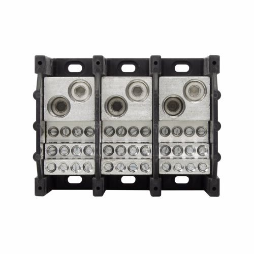Barrier Power Distribution Block, 600 VAC/VDC, 570 A, 3 Poles, 4 AWG to ...