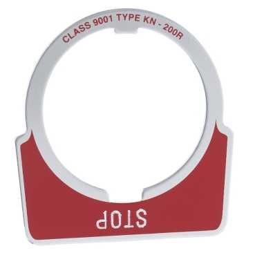 Square D by Schneider 9001KN202RP 30MM Red on Black STOP Square ...