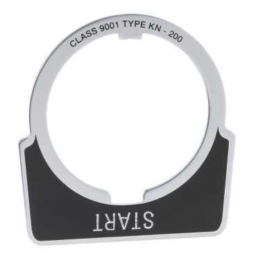 Square D by Schneider 9001KN201 30MM Black on White START Half Round ...