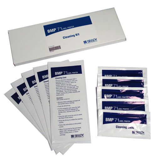Cleaning Kit, Safe and Easy Solution, For use on BMP71 Label Printer