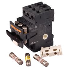 Class CC Finger Safe Fuse Block, 0 to 30 Amp, 600 VAC, 3P, 10 to 8 AWG ...