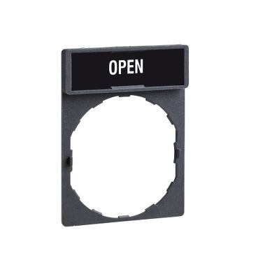 Legend Holder, Harmony Xb4, 30 X 40mm, Plastic, 8 X 27mm Legend, White ...
