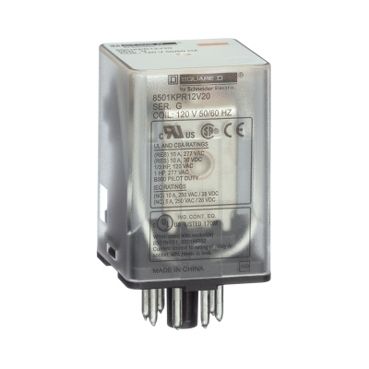 Plug In Relay, Type Kp, Tubular, 1 Hp At 277 Vac, 10a Resistive At 120 ...