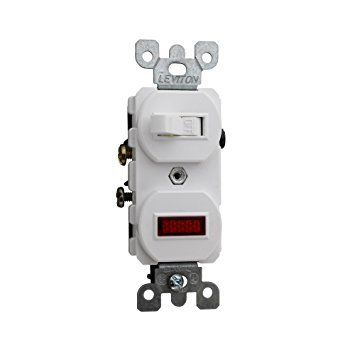 Leviton Switches Combination Leviton 5226 W 120/277VAC 15A 1Pole White