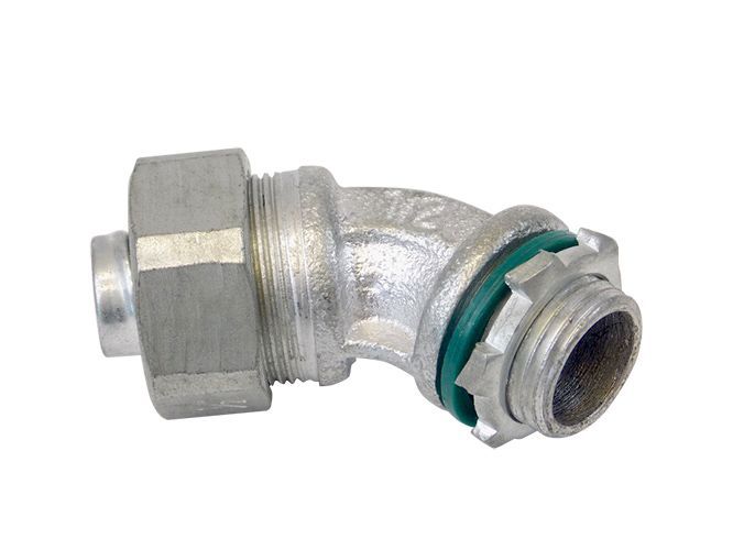 Konkore LT25045KON 2-1/2" 45 Degree Steel Liquidtight Sealtite Connector