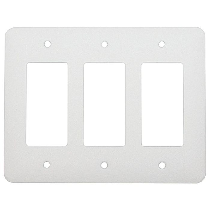 Mulberry 75403 3 Gang White Wrinkle Cold Rolled Steel Wall Plate