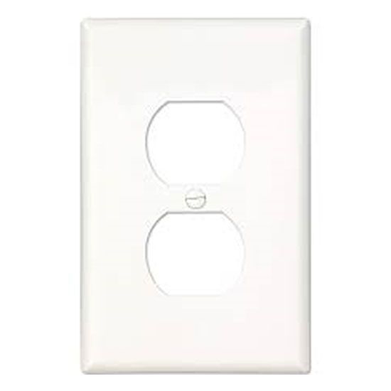 Mulberry MUL75101 - 1 Gang White Wrinkle Cold Rolled Steel Wall Plate