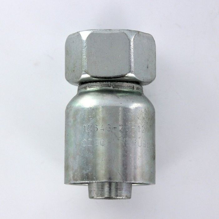 Parker 1C643-20-12 20 MM Female Ball Nose Swivel X 3/4 Inch Hose Steel ...