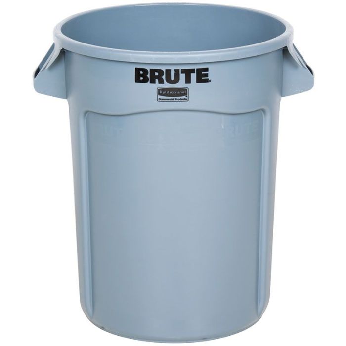 Rubbermaid FG263200GRAY Trash Container 32 Gallon Gray Brute