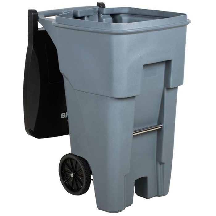 Rubbermaid FG9W2100GRAY Big Wheel Roll-out Trash Container W/wheels 65 ...