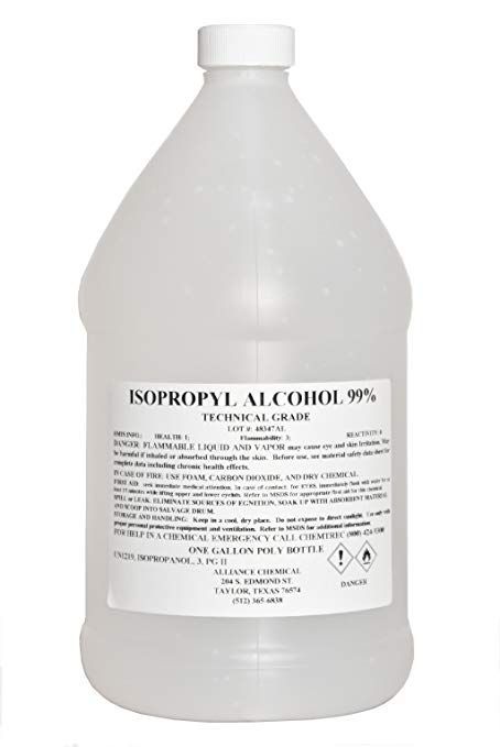 Isopropyl Alcohol 99% Pure 1 Gallon Container - Disinfects ...