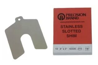 5 Inch Width X 5 Inch Length Stainless Steel Slotted Shim Size D - 0. ...
