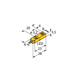 Turck 1613001 Rectangular Non Metal Inductive Proximity Sensors ...