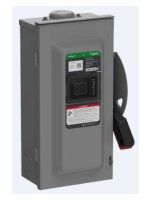 60 Amp 600 Volt 3 Pole Non-Fusible NEMA 3R Raintight Safety Switch ...