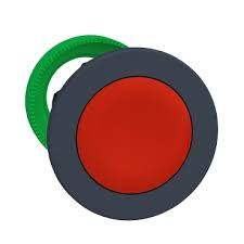 Antimicrobial Flush Mounted Push Button Head, Harmony XB5, Plastic, Red ...